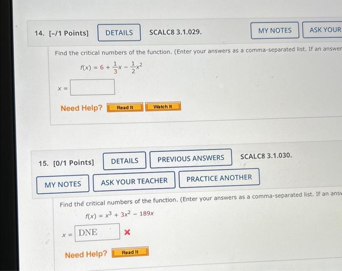 Solved Find the critical numbers of the function. (Enter | Chegg.com