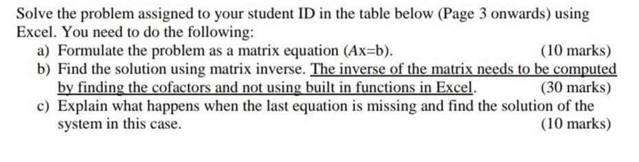 Solve the problem assigned to your student ID in the | Chegg.com