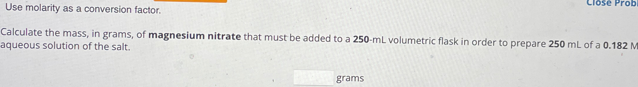 Solved Use molarity as a conversion factor.Calculate the | Chegg.com