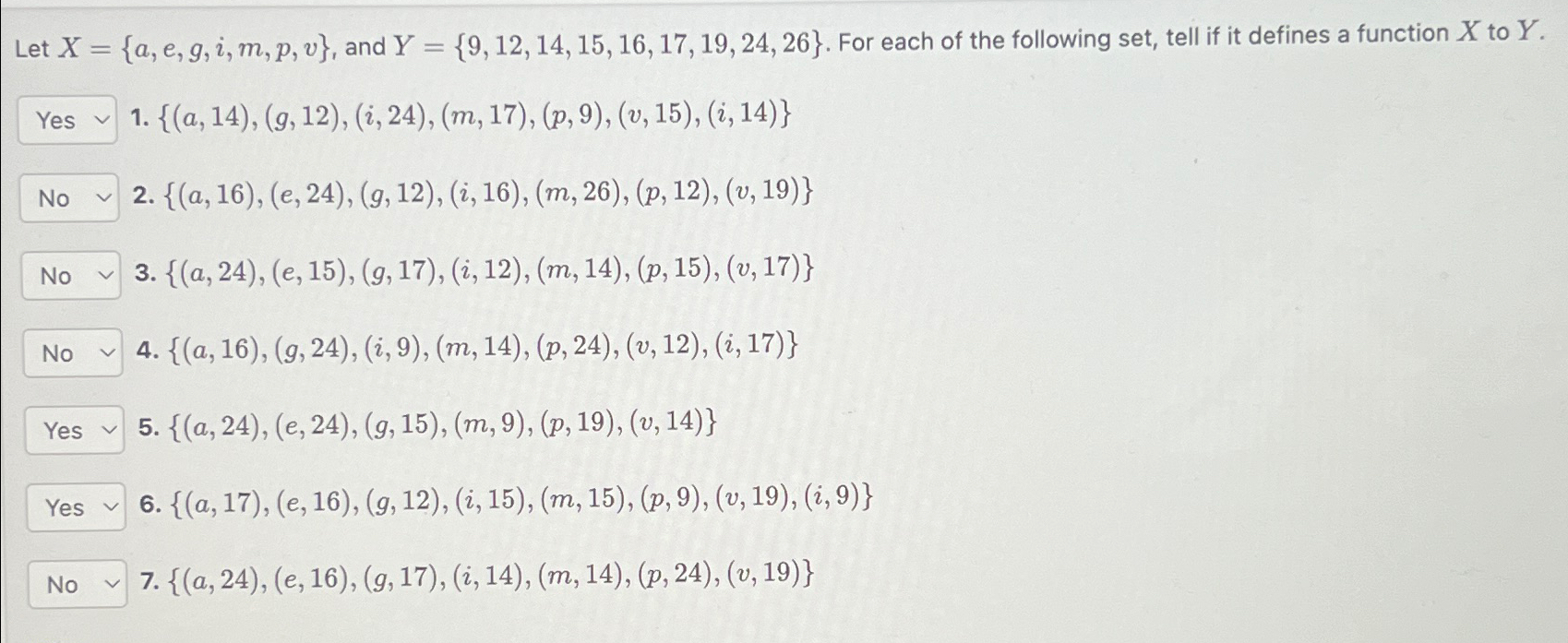 Solved Let x={a,e,g,i,m,p,v}, ﻿and | Chegg.com