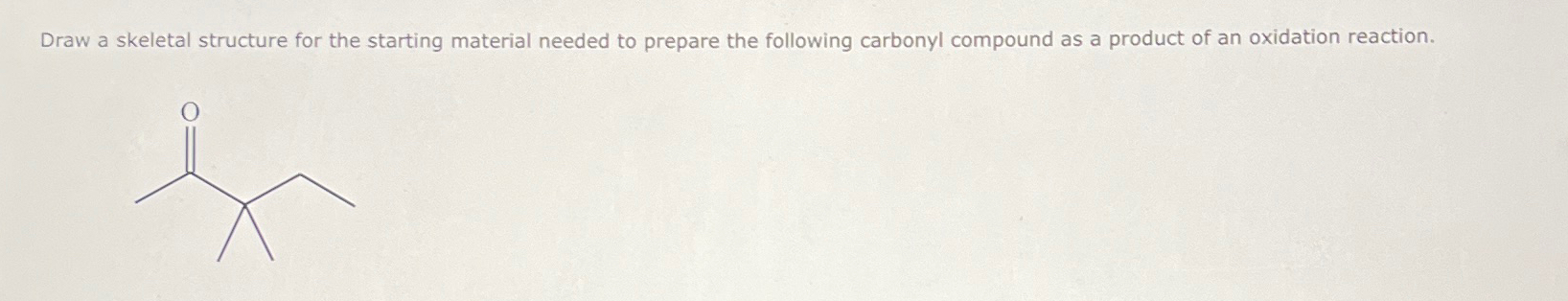 Solved Draw a skeletal structure for the starting material | Chegg.com