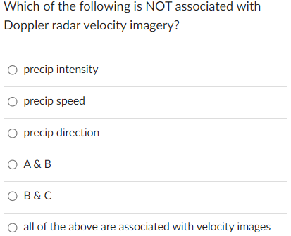 Solved Which of the following is NOT associated withDoppler | Chegg.com