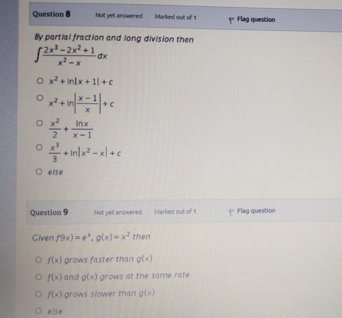 Solved please answer this calculas questions speed and give | Chegg.com