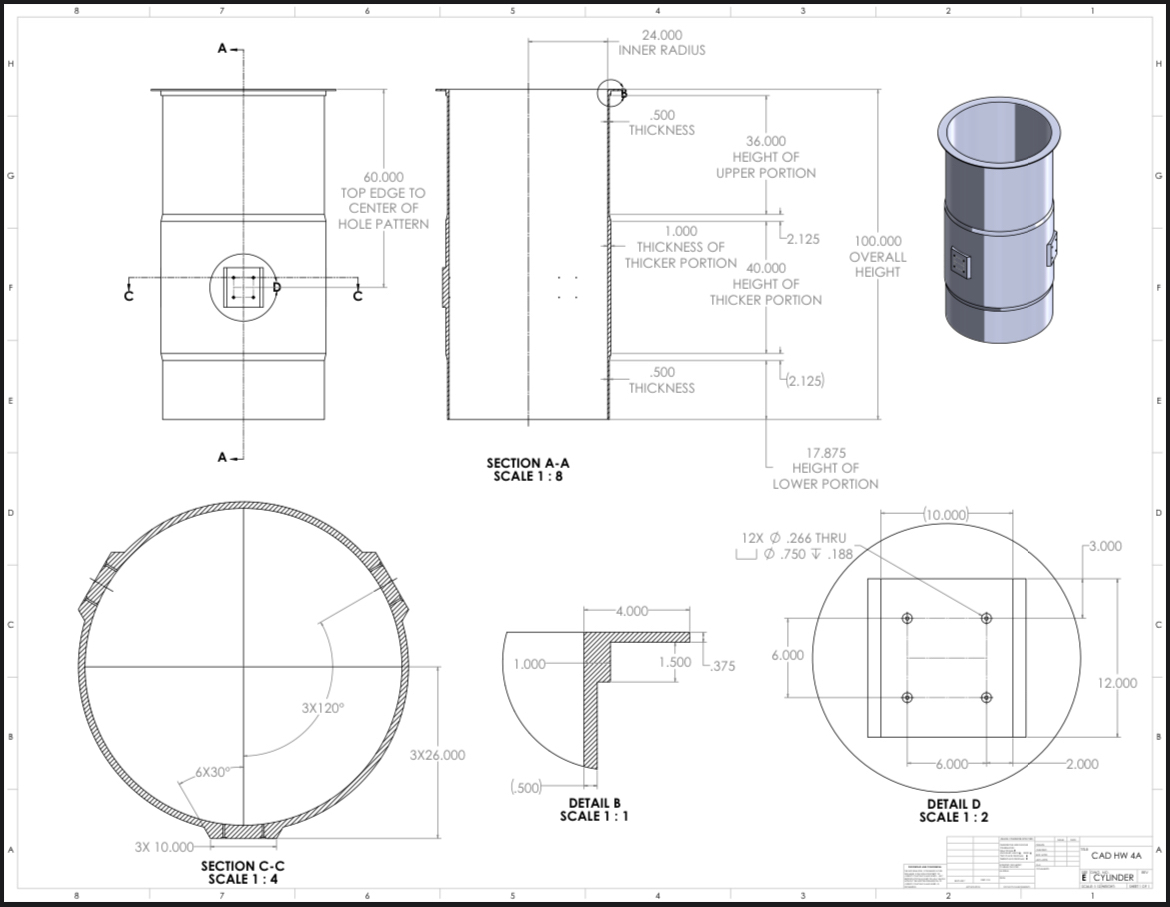 Solved Create this part is solidworks with detailed | Chegg.com