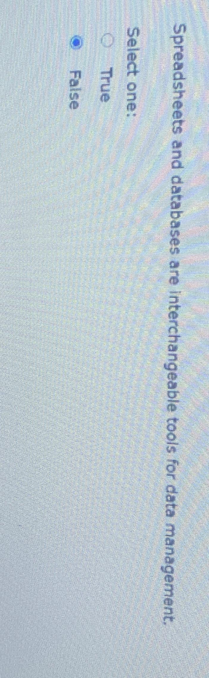 Solved Spreadsheets and databases are interchangeable tools | Chegg.com
