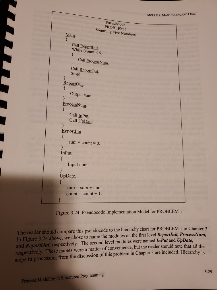 Solved MORRELL, MAWHINNEY, AND LEGE Pseudocode PROBLEM 1 | Chegg.com