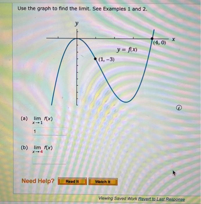 Solved Use the graph to find the limit. See Examples 1 and | Chegg.com