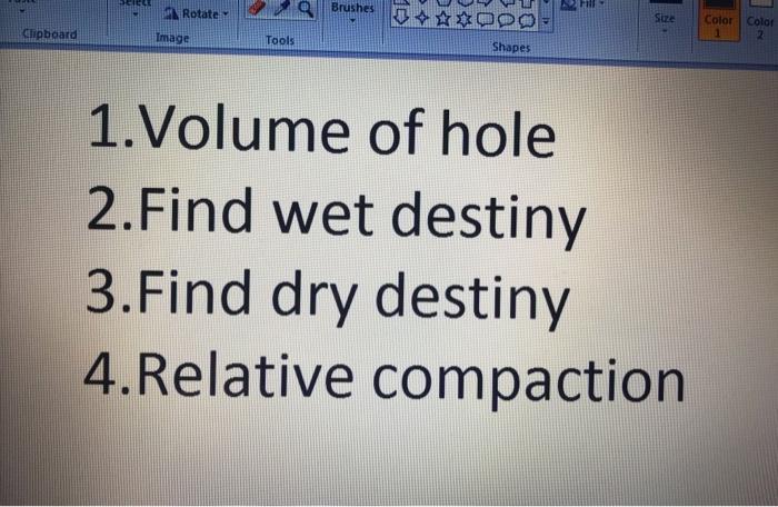 Solved Laboratory Compaction Test And Field Density Test