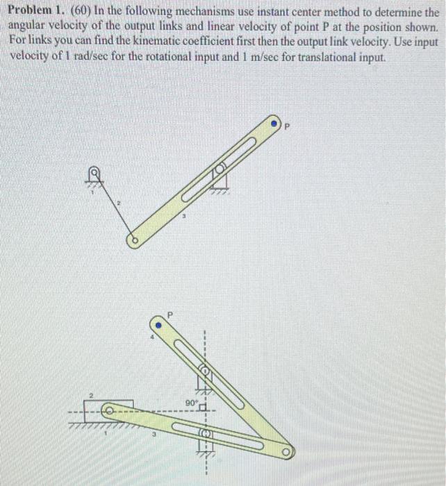 Solved Problem 1. (60) In the following mechanisms use | Chegg.com