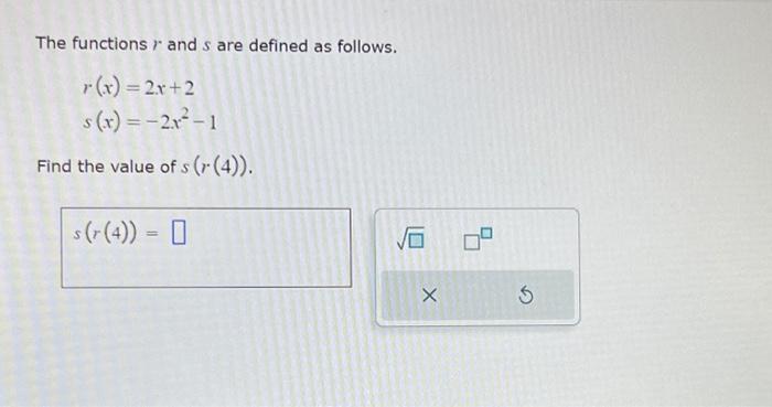 Solved The functions r and s are defined as follows. | Chegg.com