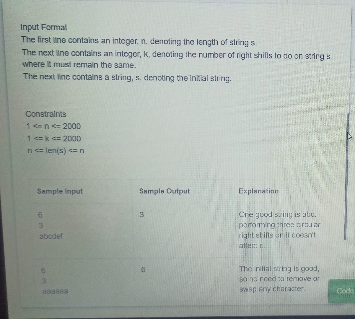 Solved Problem Statement ... Performing a circular right | Chegg.com