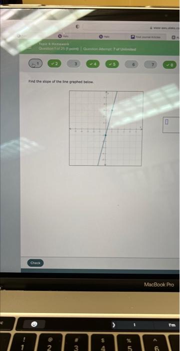 Solved Find the slope of the lint graphed below. | Chegg.com