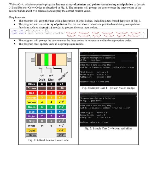 Solved Write A C Windows Console Program That Uses Array