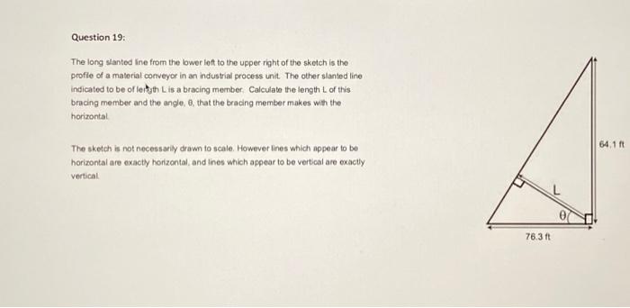 Solved Question 19: The long slanted line from the bwer lof | Chegg.com