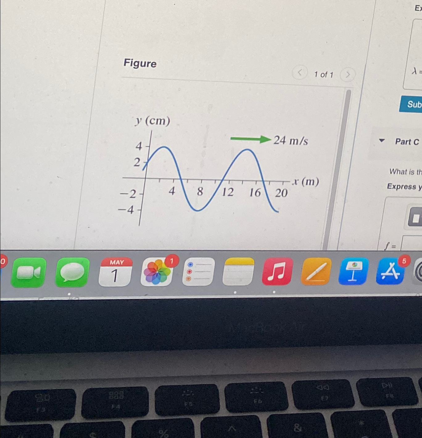 Solved What is the amplitude if this wave?What is the | Chegg.com