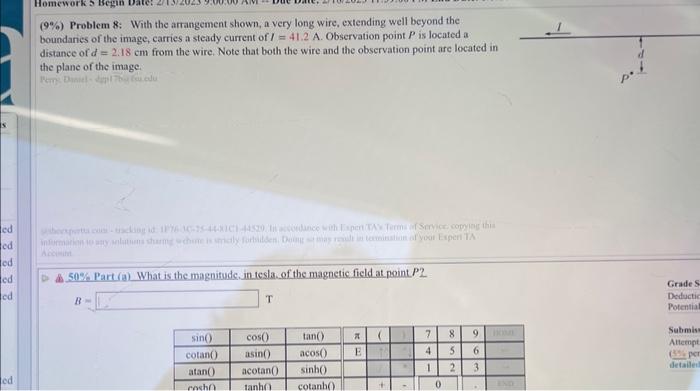 Solved (9\%) Problem 8: With the arrangement shown, a very | Chegg.com