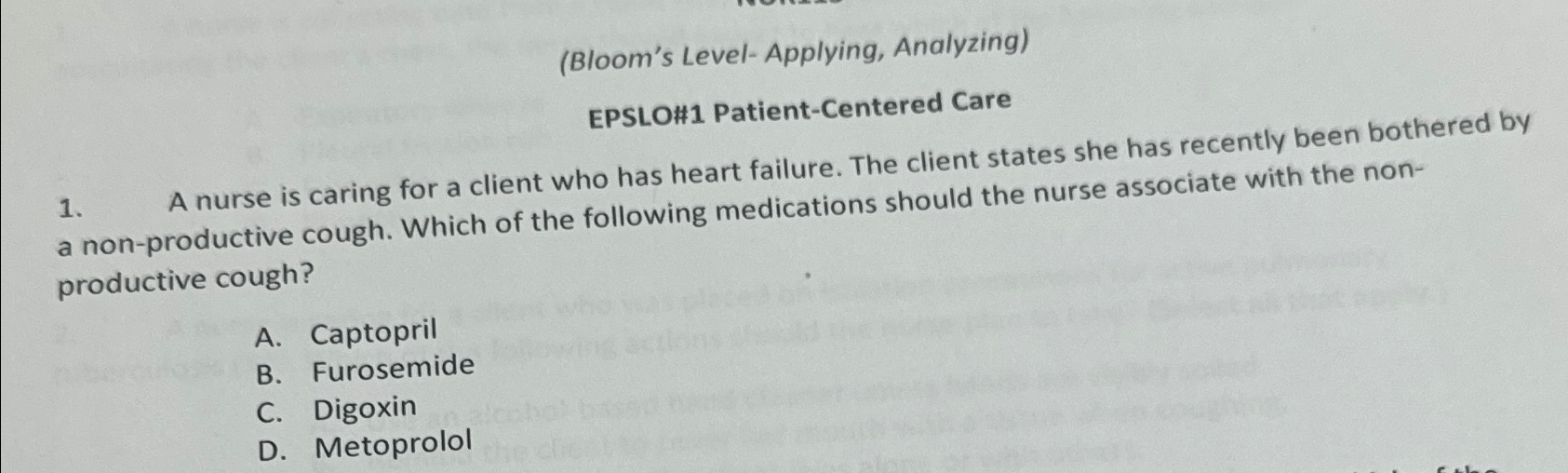 Solved (Bloom's Level-Applying, Analyzing)EPSLO#1 | Chegg.com