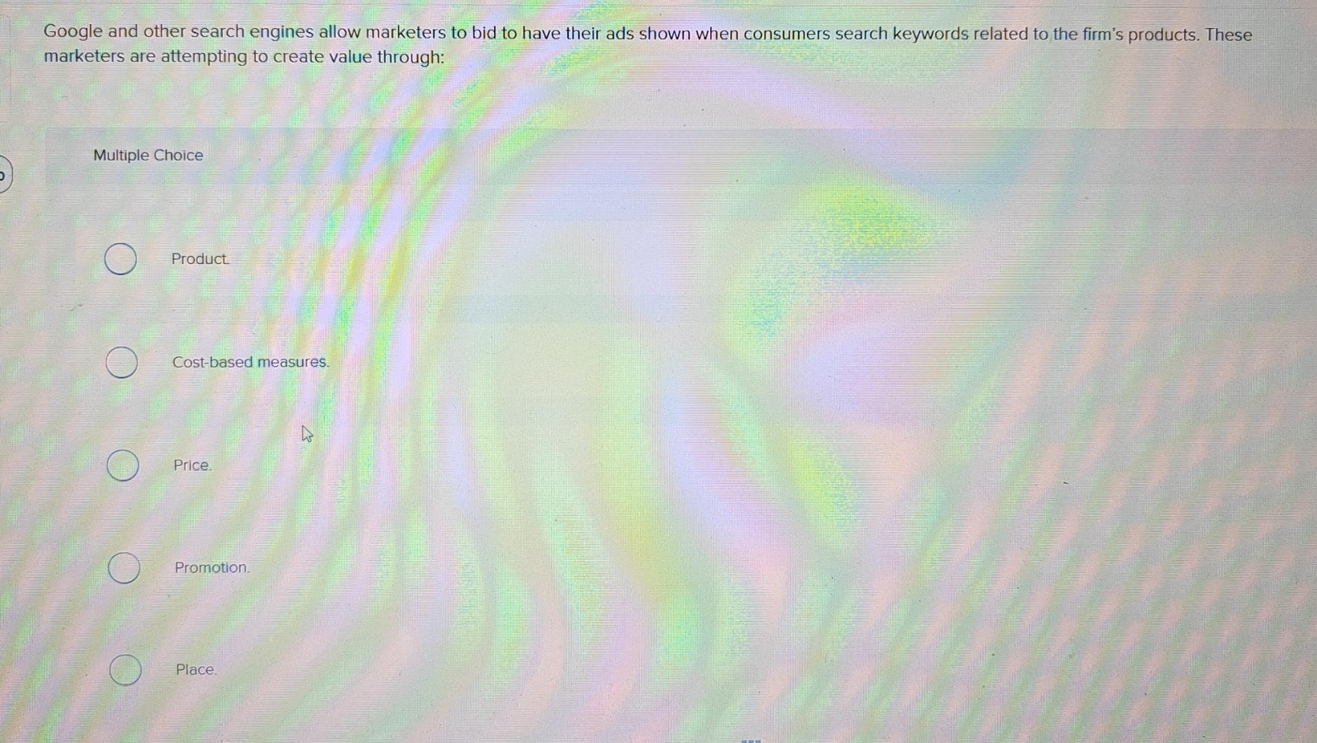 Solved Google and other search engines allow marketers to | Chegg.com