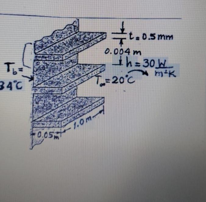 Solved An array of pure aluminum fins of rectangular profile | Chegg.com