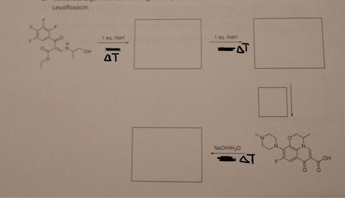 Solved Complete this synthesis scheme about levofloxacin.p.s | Chegg.com