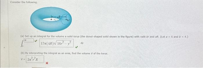 Solved Consider the following. (a) Set up an integral for | Chegg.com
