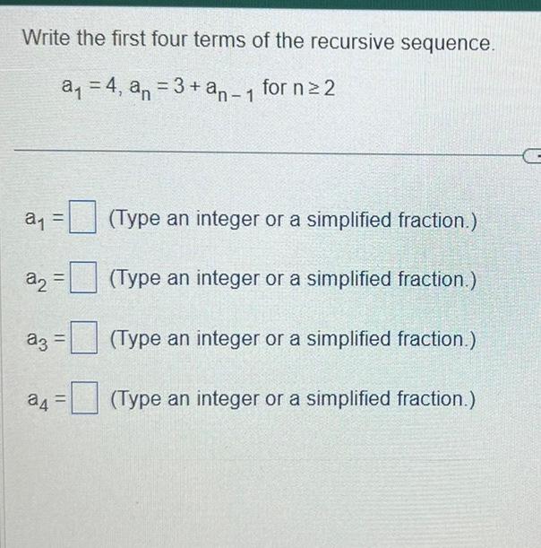 Solved Find the general term of the following arithmetic | Chegg.com