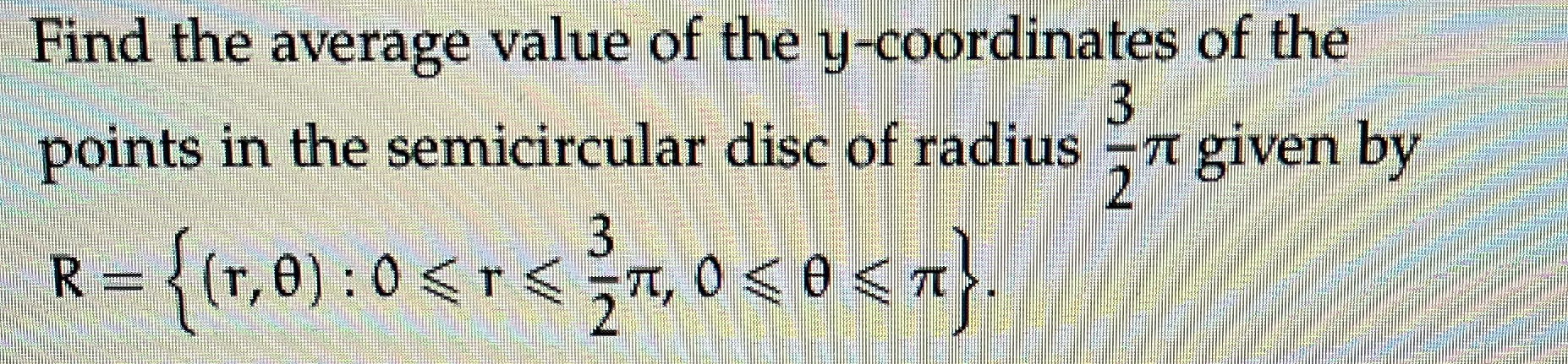 Solved Find the average value of the y-coordinates of the | Chegg.com