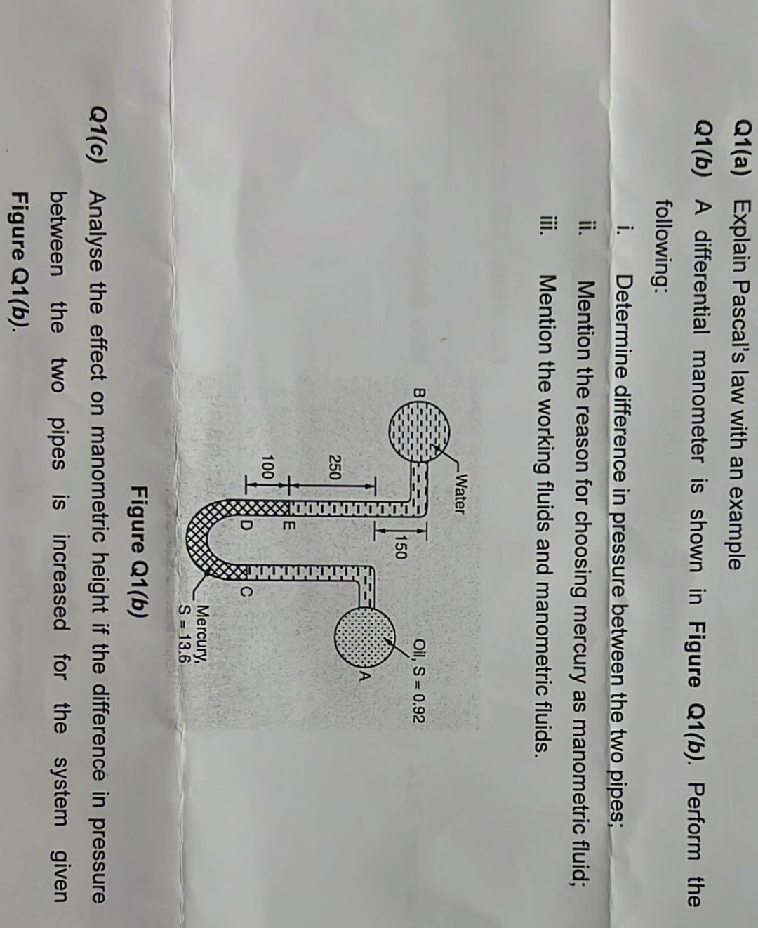 Solved • ﻿Q1(a) ﻿Explain Pascal's law with an exampleQ1(b) | Chegg.com