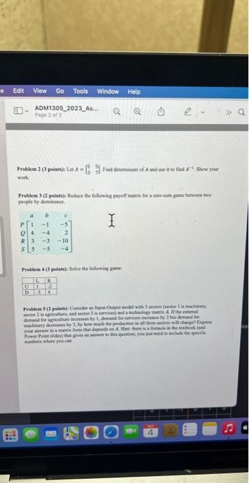 Solved work poople by dochieanoe. Froblem 40 pointe): Solve | Chegg.com Solved work poople by dochieanoe. Froblem 40 pointe): Solve | Chegg.com