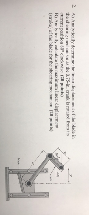 Solved 2. A) Analytically determine the linear displacement | Chegg.com