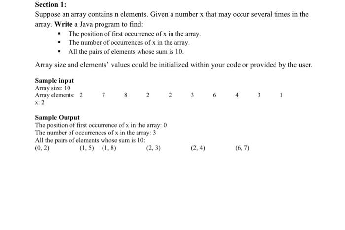 Solved Suppose an array contains n elements. Given a number | Chegg.com