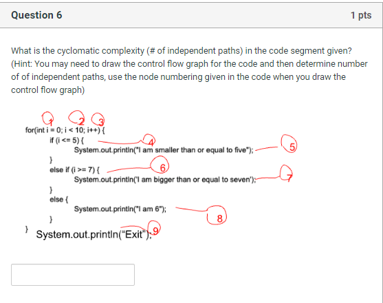 Solved Question 6What is the cyclomatic complexity (# of | Chegg.com