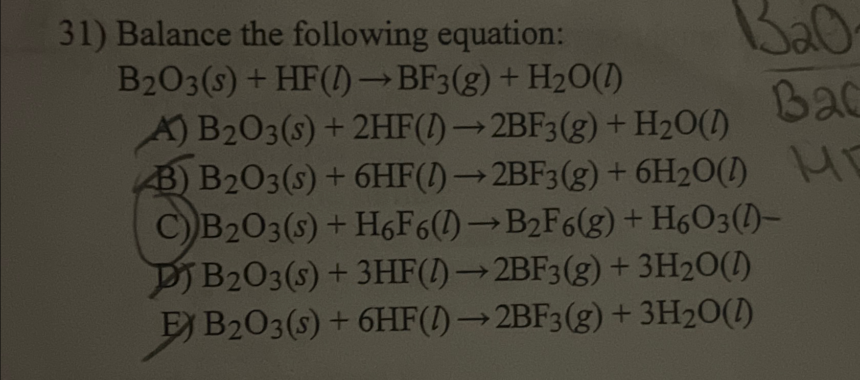 Solved Balance the following | Chegg.com