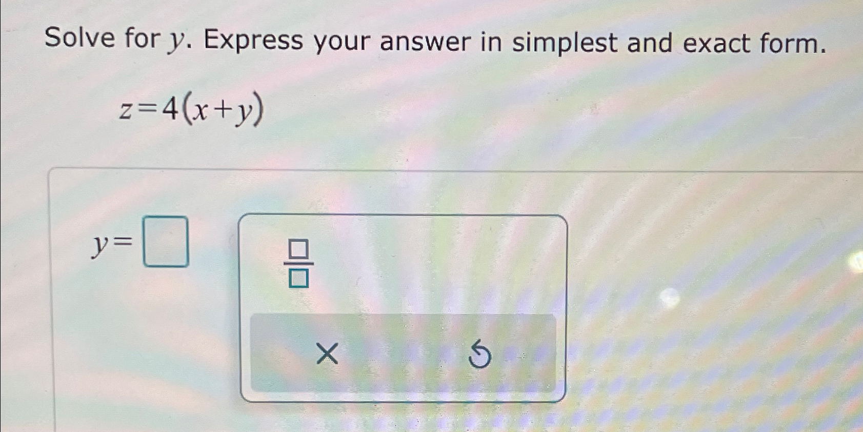 Solved Solve for y. ﻿Express your answer in simplest and | Chegg.com