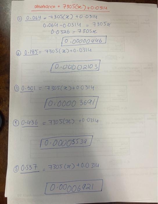 Solved (4) 0.436=7305(u)+0.0314 0.00005539 (5) | Chegg.com