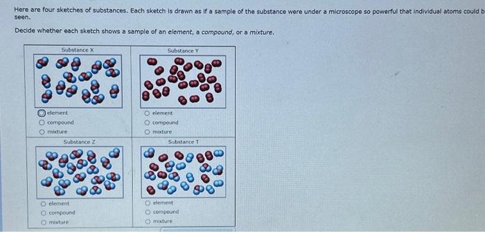 Solved Here are four sketches of substances. Each sketch is | Chegg.com