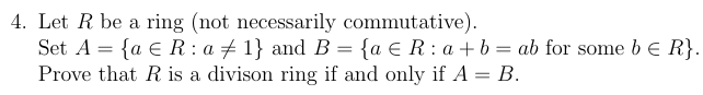Let R be ﻿a ring (not ﻿necessarily commutative).Set | Chegg.com