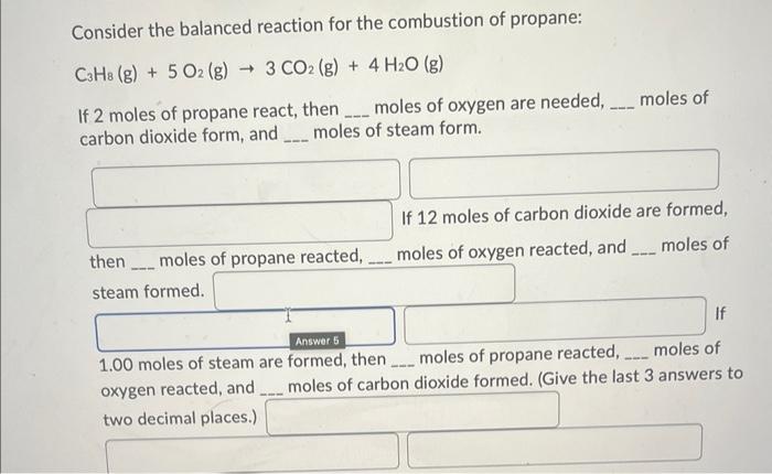 Solved Consider the balanced reaction for the combustion of | Chegg.com