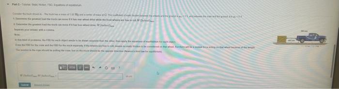 Part C-Tutorial: Static friction, FBD, Equations of | Chegg.com