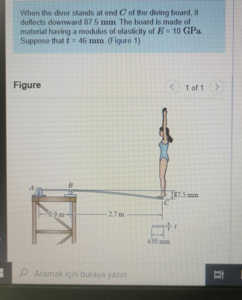 Solved When the diver stands at end of the diving board, it | Chegg.com