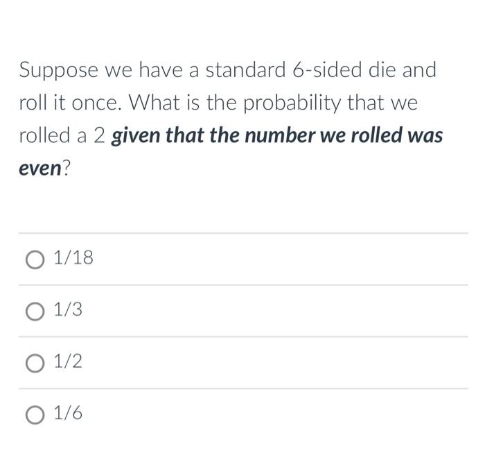 Solved What is the probability of rolling two dice and | Chegg.com