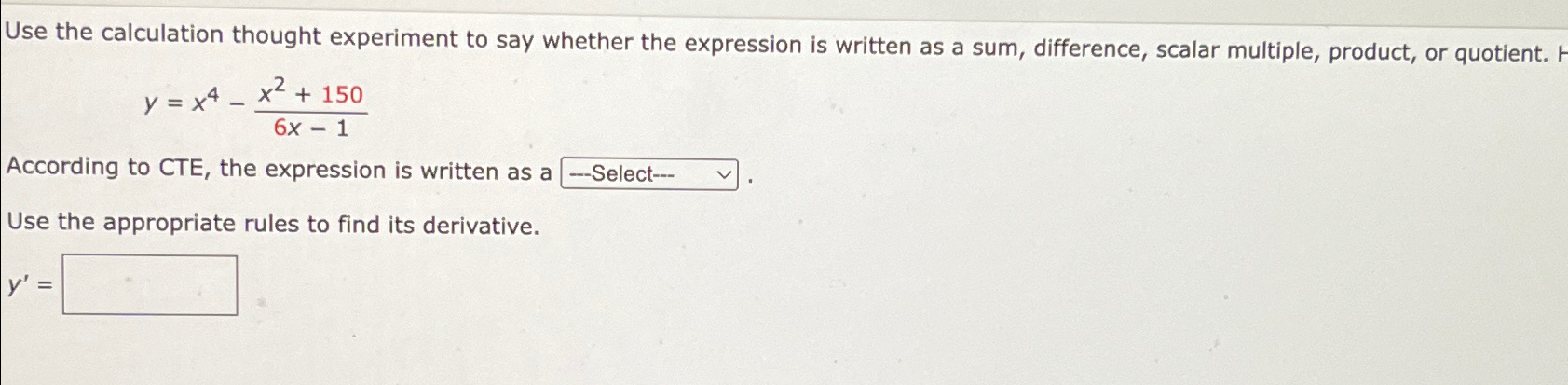 Solved Use the calculation thought experiment to say whether | Chegg.com