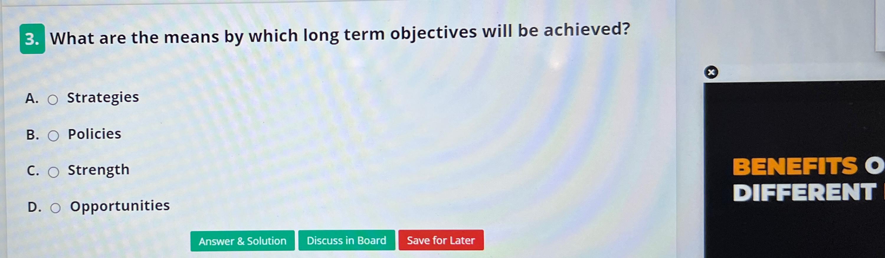 Solved What are the means by which long term objectives will | Chegg.com