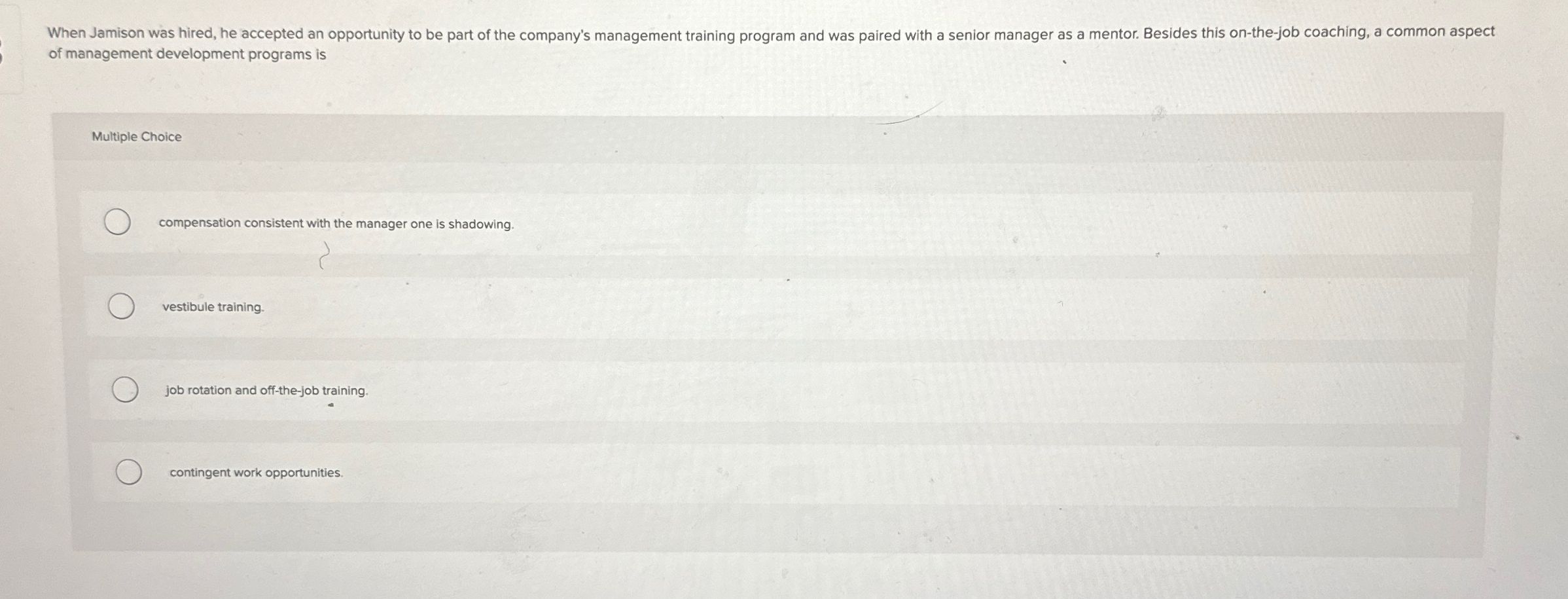 Solved of management development programs isMultiple | Chegg.com