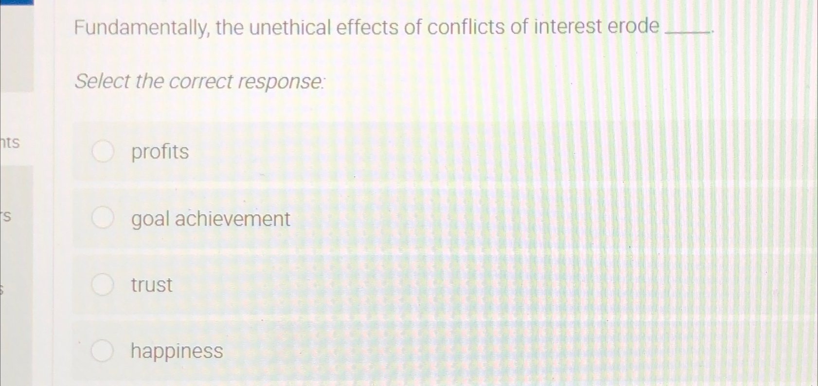Solved Fundamentally, the unethical effects of conflicts of | Chegg.com