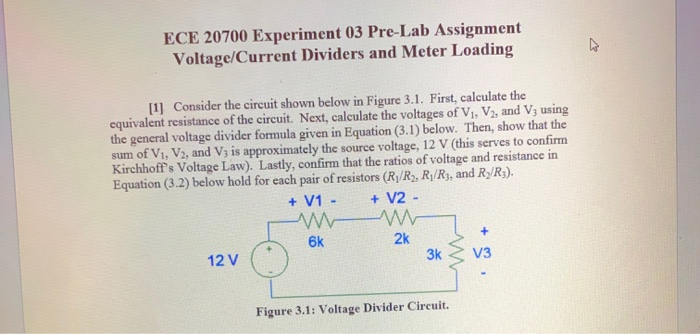 Solved ECE 20700 Experiment 03 Pre-Lab Assignment | Chegg.com