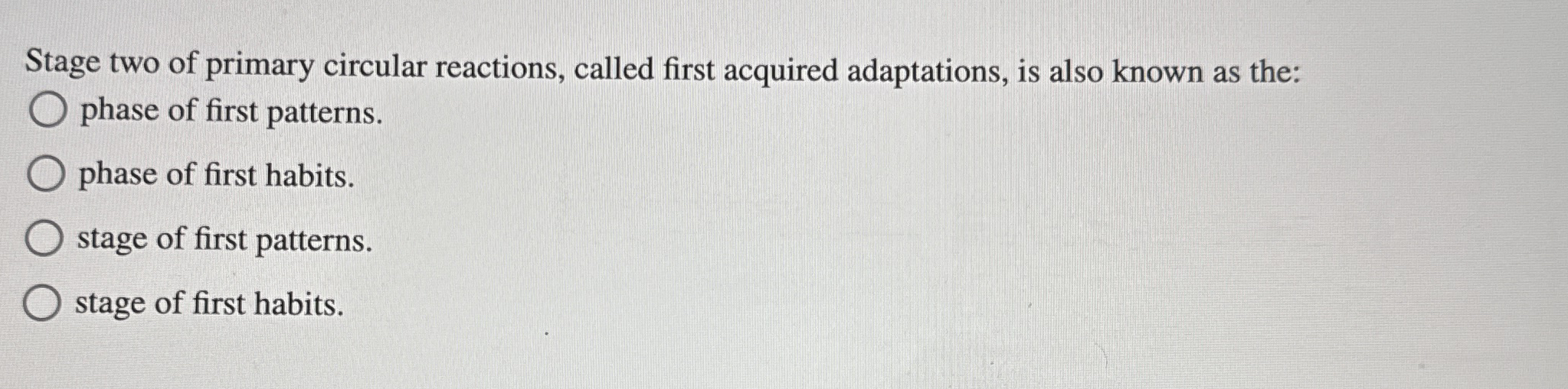 Solved Stage two of primary circular reactions, called first | Chegg.com