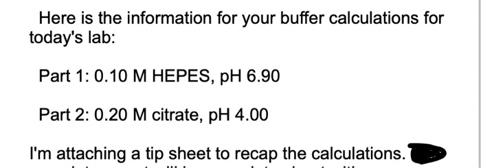 Solved Name: Buffer Calculation Sheet Buffer: _HE PES Conc.: | Chegg.com