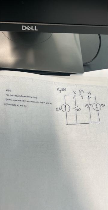 Solved H3(b) For the circuit shown in Fig. 3(b), (i)Write | Chegg.com