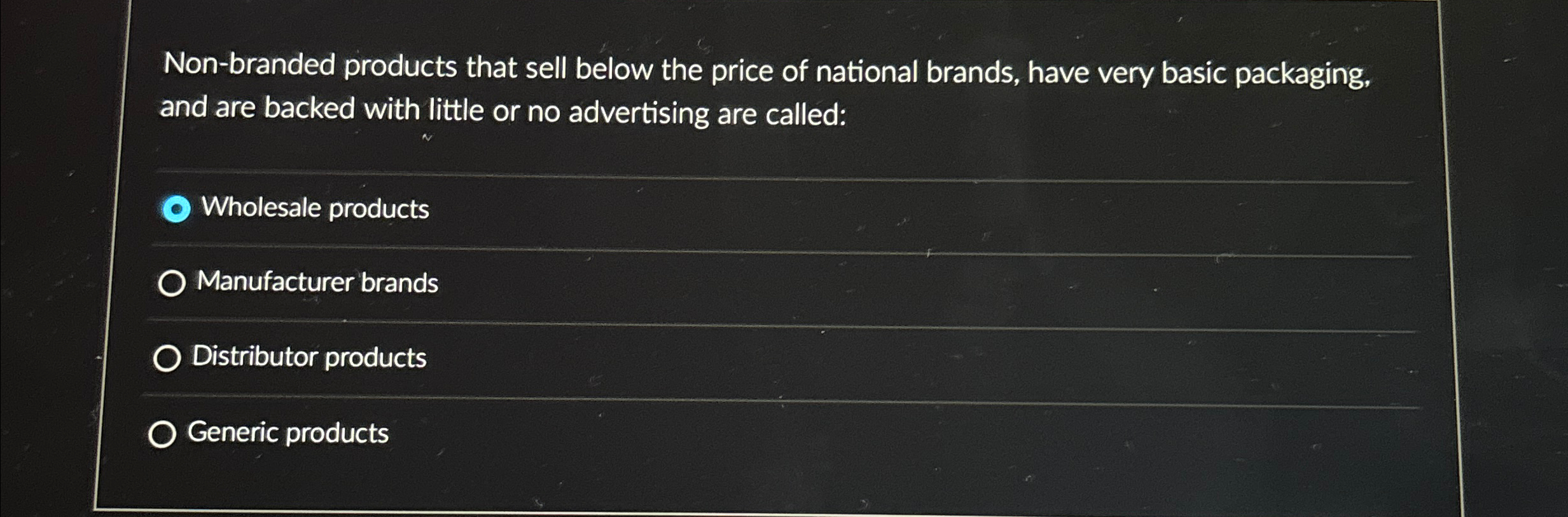 Solved Non-branded products that sell below the price of | Chegg.com